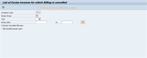 J1iiexcp Sap Tcode Sales Excise Invoice Exceptions