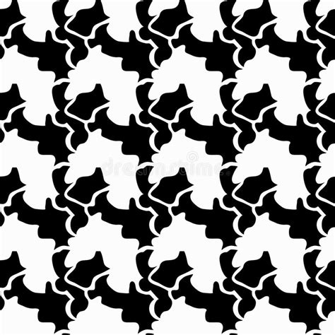 Seamless Monochrome Abstract Pattern On A White Background High Quality Vector Illustration For