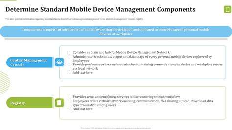 MDM Strategies At Office Determine Standard Mobile Device Management Components Contd Download