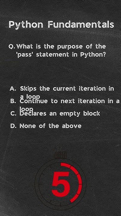 What Is The Purpose Of The Pass Statement In Python Python Questions Youtube