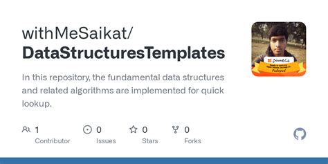 GitHub WithMeSaikat DataStructuresTemplates In This Repository The Fundamental Data