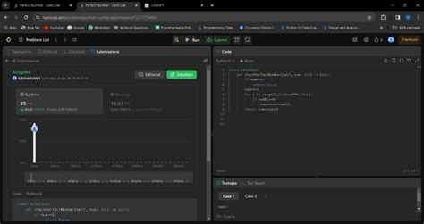 day 69 of leetcode challenge perfect numbers sudharsan t posted on