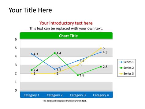 PowerPoint Slide Chart Line Multicolor Data Driven TG CrystalGraphics