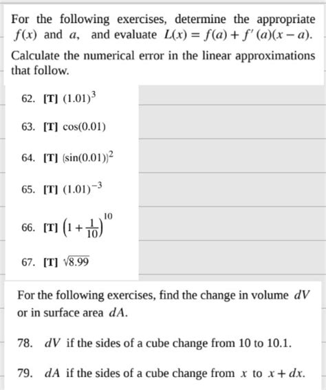 solved for the following exercises determine the