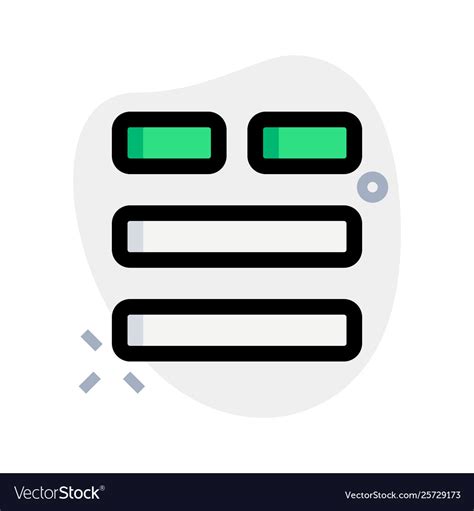 Double Content Bottom Horizontal Bars With Split Vector Image