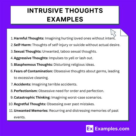 15 Intrusive Thoughts Examples To Download