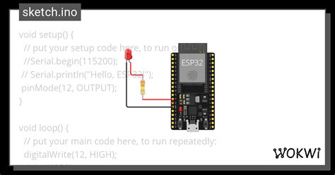 W1 Led Wokwi ESP32 STM32 Arduino Simulator