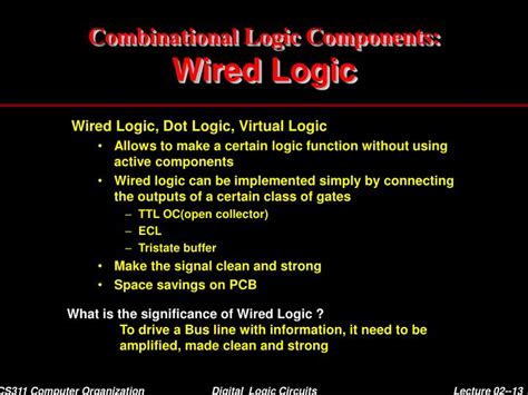 PPT Lecture 02 Digital Logic Circuits 1 PowerPoint Presentation ID 3322245