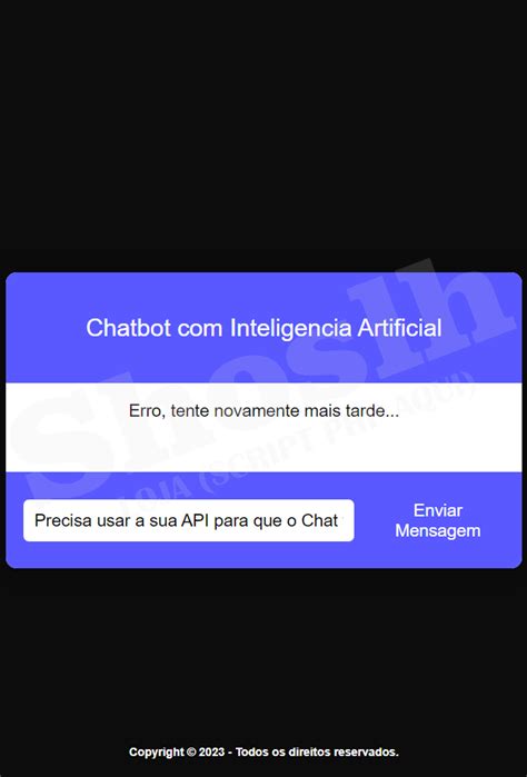 Chatbot Com Inteligência Artificial Feito Em Html Css E Javascript