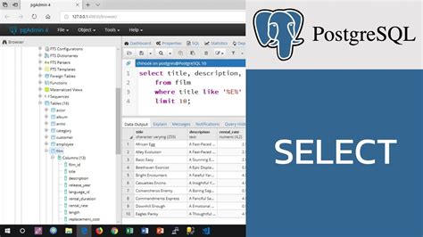 สอน postgresql การใช้คำสั่ง select ในการเลือกแถวข้อมูลจากตาราง youtube