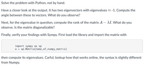 Solved Compute All Eigenspaces Of Chegg