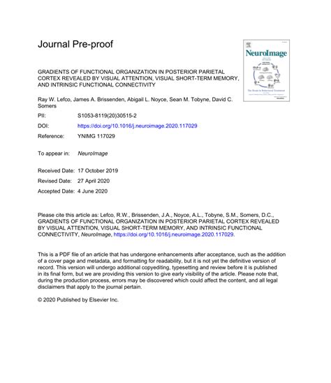 Pdf Gradients Of Functional Organization In Posterior Parietal Cortex Revealed By Visual