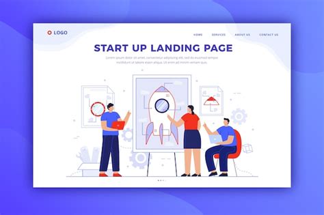 비즈니스 전문가 방문 페이지 개선 무료 벡터