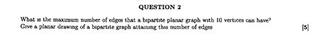 Solved What Is The Maximum Number Of Edges That A Bipartite