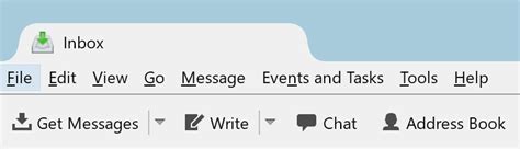 Showing The Menu Bar In Thunderbird Tiger Technologies Support