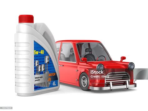 흰색 바탕에 플라스틱 캐니 스 터 모터 오일과 자동차 고립 된 3d 그림 3차원 형태에 대한 스톡 사진 및 기타 이미지 3차원 형태 가솔린 가연성 Istock
