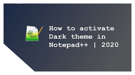 How To Enable Notepad Dark Theme YouTube