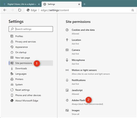 how to enable flash player on microsoft edge windows 10