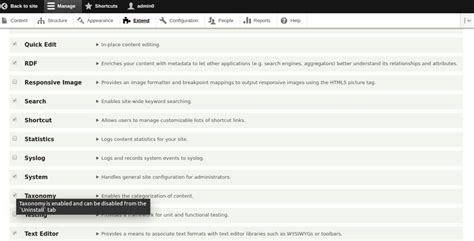 Improve Usability Of Disabled Checkboxes On Module Listing Page