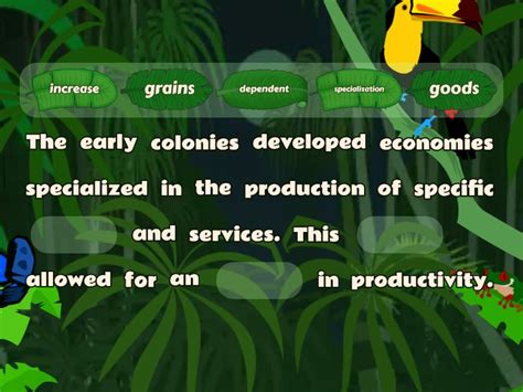 Colonial America Specialization And Interdependence Complete The Sentence