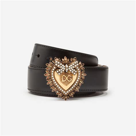Dolce Gabbana Dandg Women Devotion Belt In Lux Leather