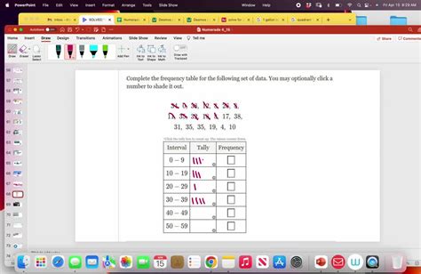 solved plz help me complete the frequency table for the following