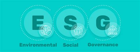 환경 사회 및 기업 지배 구조 Esg 개념 원 안에 문자와 아이콘이 있는 배너입니다 친환경 인포그래픽 벡터 일러스트 레이 션 0