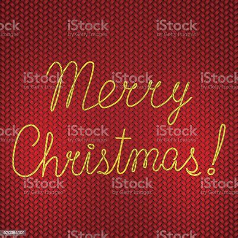 벡터 추상적임 편물 적색 배경 황색 메리 크리스마스 자수 0명에 대한 스톡 벡터 아트 및 기타 이미지 0명 거친 겨울 Istock