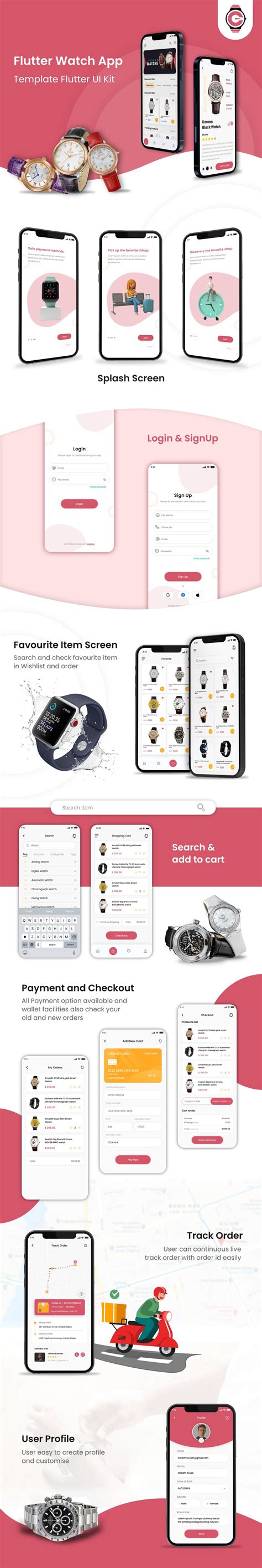 Flutter Watch Shopping App Ui Kit Codemarket