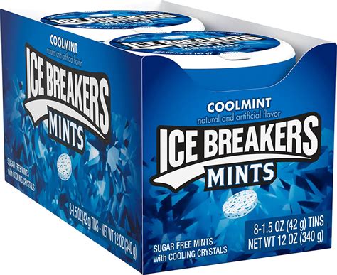 Ice Breakers Coolmint Sugar Free Breath Mints Tins 15 Oz