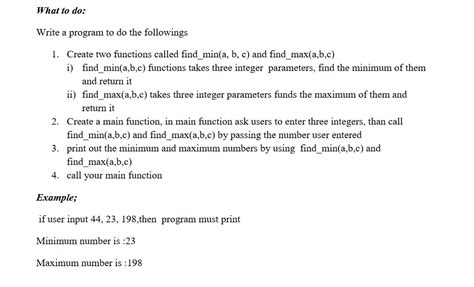 solved what to do write a program to do the followings 1