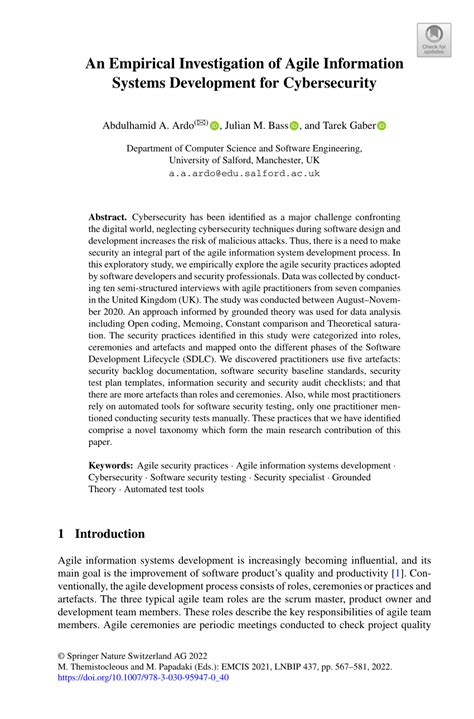 pdf an empirical investigation of agile information systems