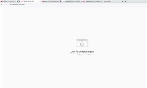 Solved Unable To See Cloud Files Getting Error 401 Unaut Adobe Product Community 11127739