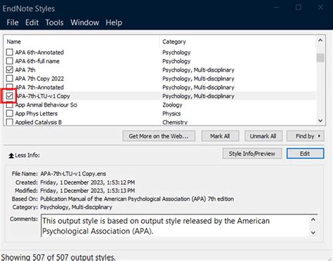 Styles Endnote 21 For Windows Expert Help Guides At La Trobe University