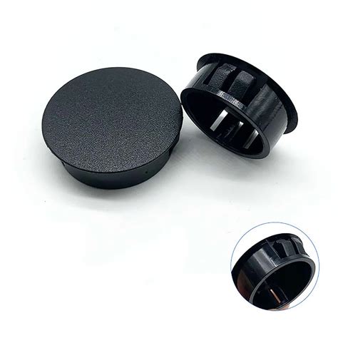Черные пластиковые круглые заглушки для отверстий 6-30 мм | AliExpress