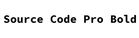 source code pro bold font