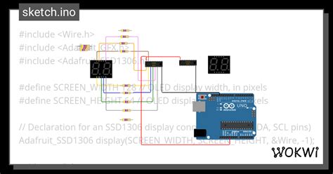 Seven Segment Wokwi Esp32 Stm32 Arduino Simulator