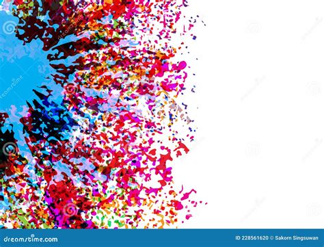 Abstract Vector Splatter Multicolor On Isolated Background Design Illustration Vector Design