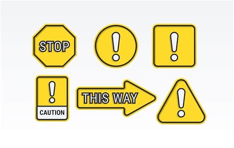 Signo De Exclamación Cuidado Con El Icono Detener La Precaución Y El