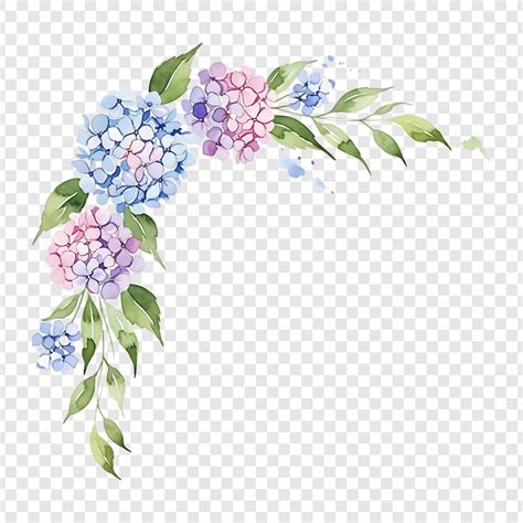 Hydrangea Border Printable Psd High Quality Free Psd Templates For