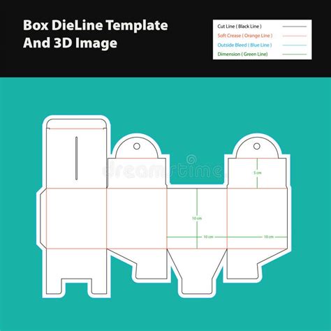 Square Cake Box Die Line Template Vector Design Stock Vector Illustration Of Carton Object