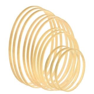 1set12pcs 681012 Inch Wooden Bamboo Floral Hoop Rings For Diy