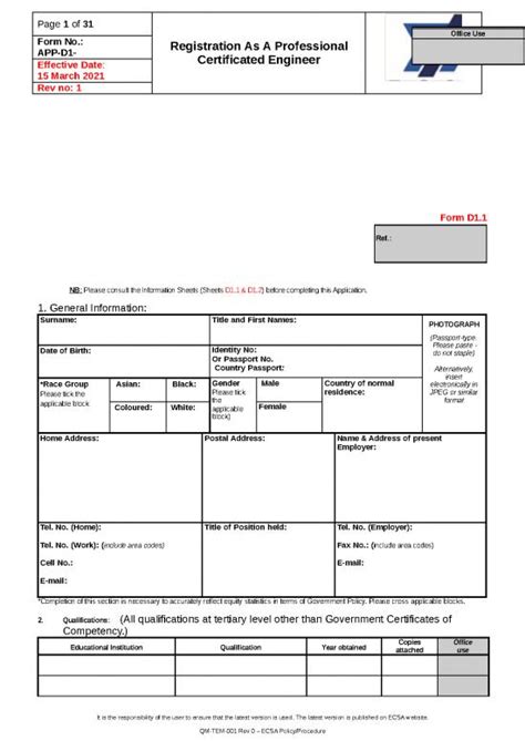 Spreadsheet Sheets 31390 App D1 Application Form For Registration As A Professional
