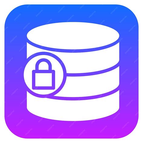Premium Vector Database Lock Vector Illustration