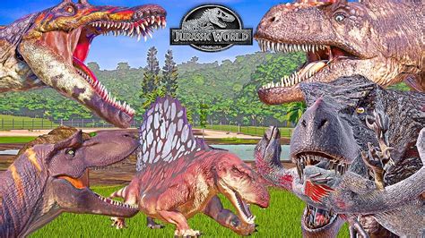 Dimetrodon T Rex Spinosaurus Vs Albertosaurus Carcharodontosaurus