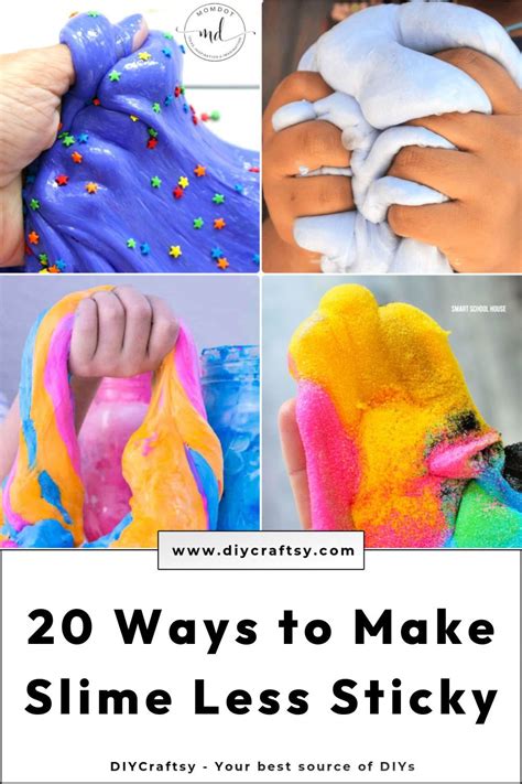 20 Easy Ways To Make Slime Less Sticky