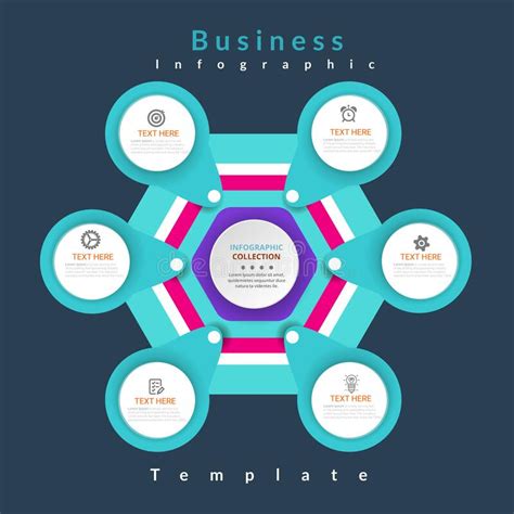 Realistic Circle Diagram Infographic Modern Business Annual Report