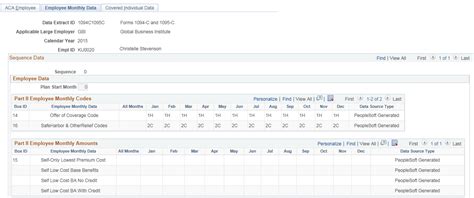 Creating Aca Form Data For Forms 1094 C And 1095 C
