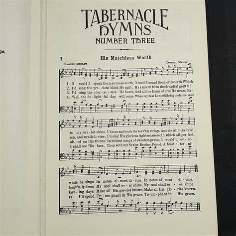 Tabernacle Hymns Number Three For The Church And Sunday School 1951 Etsy