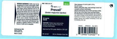 Prevail Vetonemwi Veterinary Package Insert